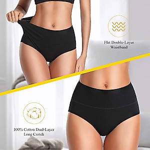 UMMISS Women Panties 5 Pack, Soft Cotton Comfortable Underwear Mid Waist Breathable Solid Color Briefs Panties for Women -Multi -M