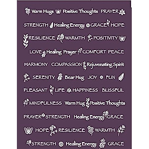 Chanasya Healing Thoughts Sympathy Caring Gift Message Throw Blanket - Prayer Comfort Thoughtful Encouraging Spirit Soft Blanket for Health Women Men Best Friend Cancer Sick Chemo Get Well Gift