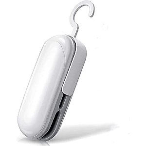 Mini Bag Sealer, Portable Vacuum Sealers, Chip Bag Sealer, Handheld Heat Seal, 2 in-1 Heat Seal and Cutter Mini Food Sealer for Plastic Bags