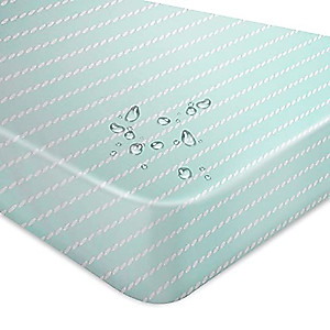 MooMoo Baby Crib Mattress Sheets 2 Pack Waterproof Toddler Crib Mattress Protectors Breathable and Hypoallergenic Fitted Crib 52''x28''