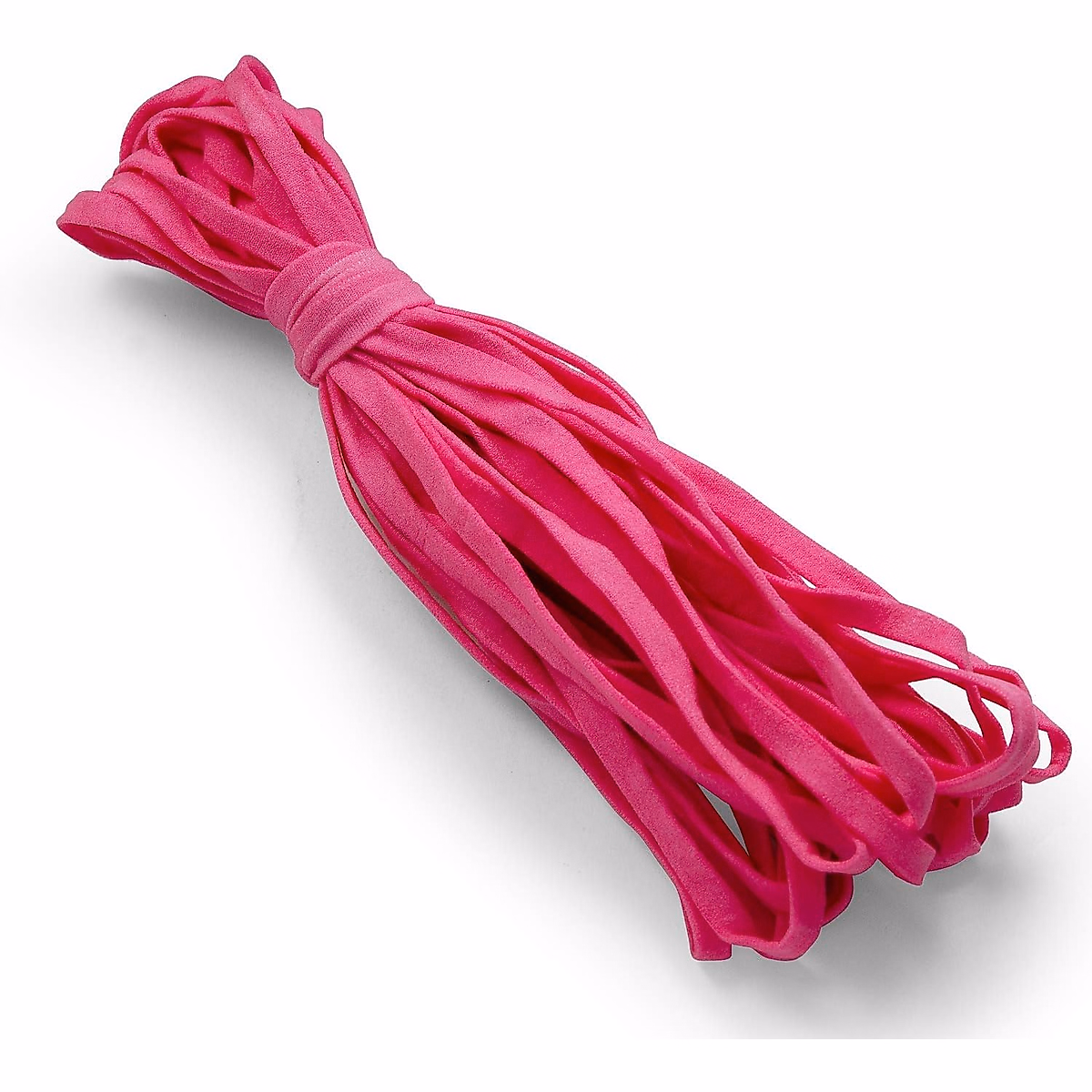 Trims by The Yard 1/4" Ultra Soft Knit Elastic Band, Premium Material, Durable Knitted Elastic Cord for Sewing, Easy to Use, Versatile Sewing Supplies, 10-Yard Cut, Fuchsia