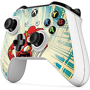 Skinit Decal Gaming Skin Compatible with Xbox One S Controller - Officially Licensed Warner Bros Flash Sprint Design