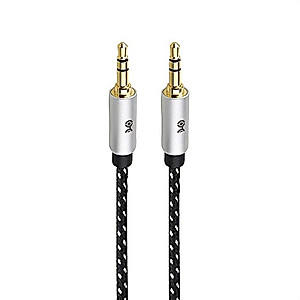 Cable Matters 2-Pack 3.5mm Audio Cable 6 ft (3.5mm Aux Cable/Aux Cord, Headphone Cable, Audio Cable 3.5mm Male to Male) - 6 Feet / 1.8 Meters