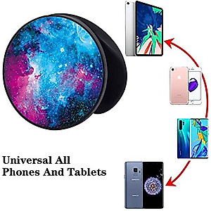4 Pack Foldable Expanding Cell Phone Finger Stand Holder Compatible with All Smartphones and Tablets Purple Galaxy Starry Sky Nebula