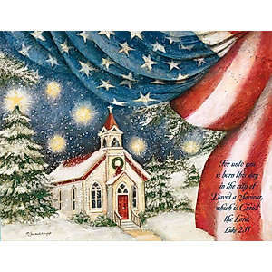 LANG "An American Christmas" Christmas Cards by Susan Winget, 18 Cards with 19 Envelopes and Patriotic Holiday Artwork, Perfect for Celebrating the Season, 5.38" x 6.88" (1004691)