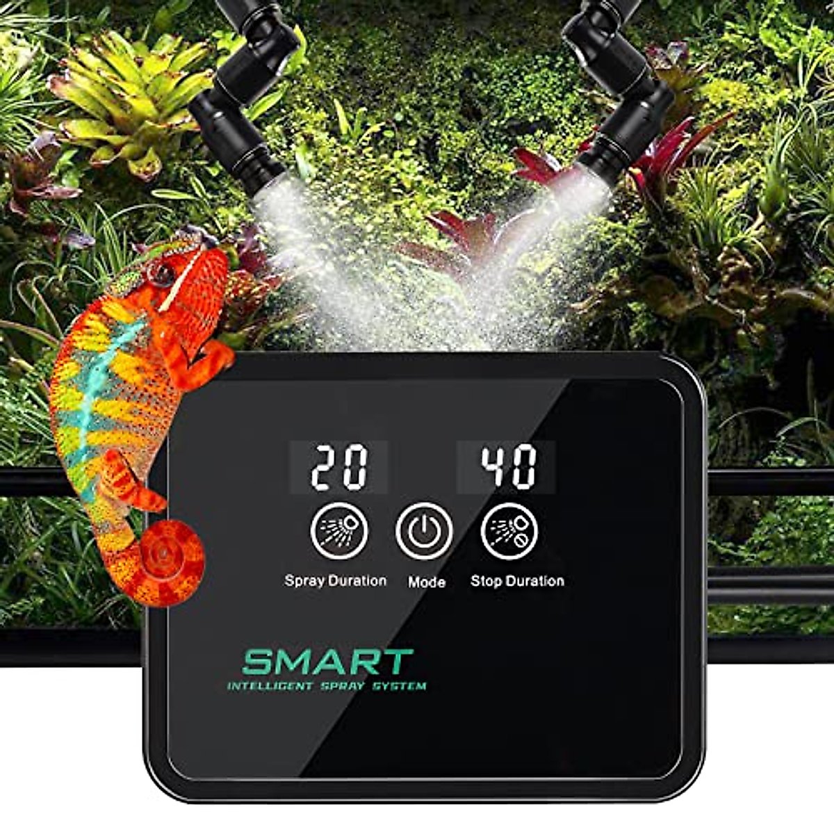 FORKPIE Reptile Mister Automatic Reptile Humidifiers Misting System Reptile Fogger Humidifiers Smart Timing Rainforest Sprayer, Timer Misting System for Reptiles Amphibians Breeding Plants Watering