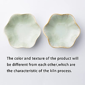 KIMRAMIC Jewelry Dish,Ceramic Trinket tray,small ring holder,Key Bowl,Home Decoration,Gifts for Friends Sisters Daughter Mother (light green)