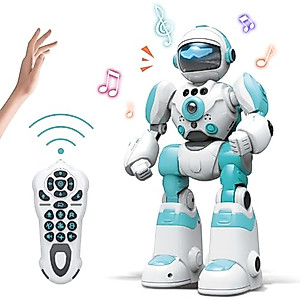 VATOS Robot Toys for Kids, Remote Control Robot with Record Voice & Gesture Sensing Control, Rechargeable Programmable Music Dancing Functions Cool Birthday Gift for Toddler Boys Age 3 4 5 6 Years Old