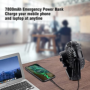 isightguard Floor Fan High Velocity Industrial Fan with hook, Rechargeable Floor Fan for Garage, Camping, Gym, Indoor