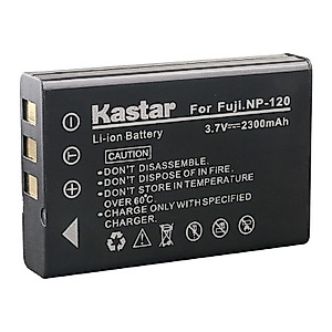 Kastar 3-Pack FNP-120 Battery and LCD AC Charger Compatible with FUJIFILM NP-120, NP-120B, FNP120, TOSHIBA NP-120, PX1657, PENTAX D-LI7, RICOH DB-43, CONTAX BP-1500S, KYOCER BP-1500S Battery
