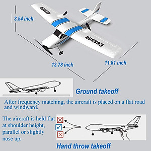 RC Plane, 2 Channel Remote Control Airplane Ready to Fly, RC Airplane Built in 3-Axis Gyro, Easy to Fly Remote Control Plane for Kids Boys Adult Beginner