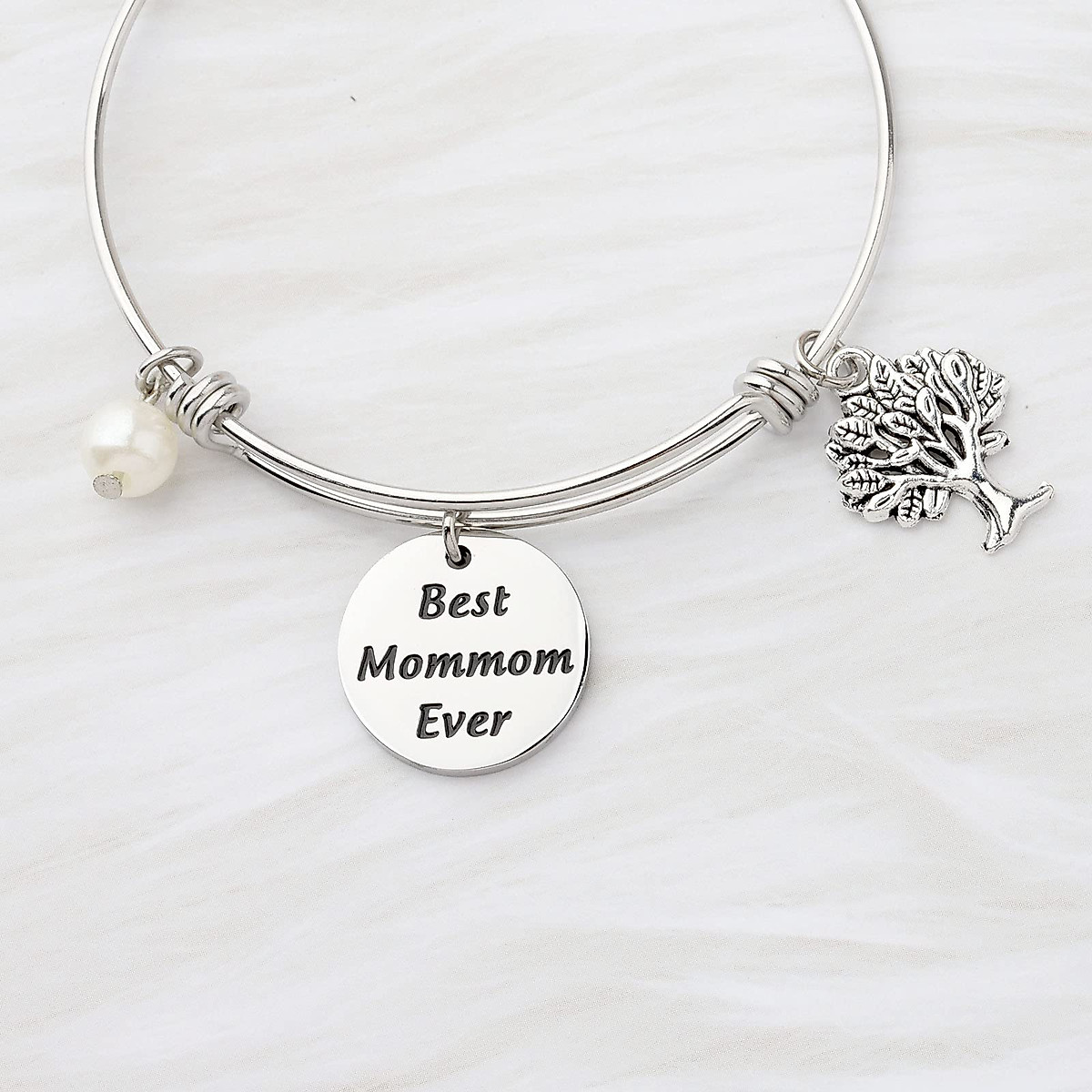 CENWA MomMom Birthday Gift MomMom Bracelet MomMom Jewelry Best Mommom Ever Bracelet (Best Mommom Ever br)