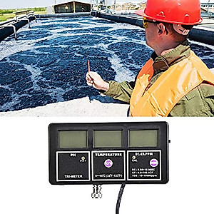 ciciglow Water Quality Monitor Tester, 5-in-1 EC CF Temperature Meter Tester with Backlight Display for Aquarium/Pool/Fish/Water Laboratory(110V US)