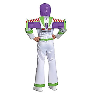 Disguise Disney Pixar Buzz Lightyear Toy Story 4 Deluxe Boys' Costume, Medium (7-8), White