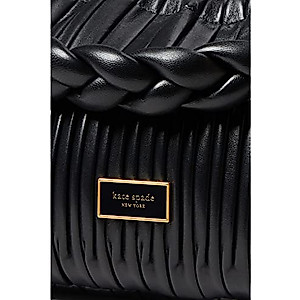 Kate Spade New York Meringue Pleated Smooth Nappa Leather Small Crossbody Black One Size