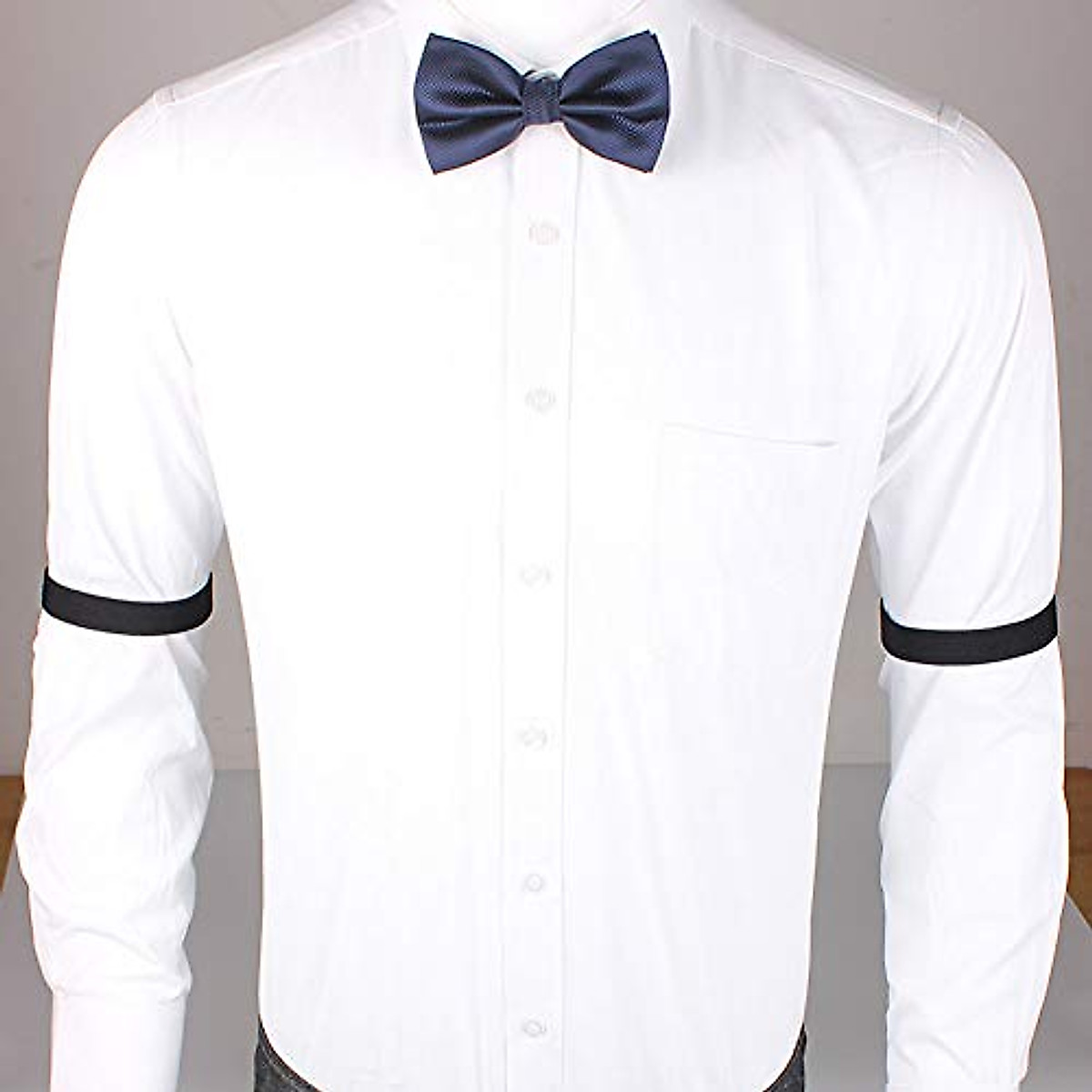 12Pcs/6 Pairs Unisex Elastic Adjustable Armbands Anti-Slip Shirt Garters Sleeve Holders Armbands Sport Armband Strap for Women and Men, 6 Colors