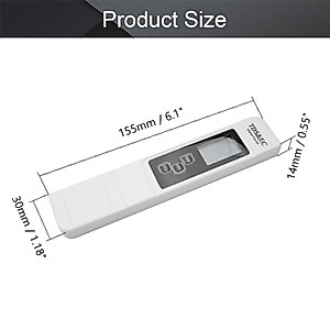 Othmro TDS & EC Tester TDS Three in one Handheld Tester 1-9990PPM 1 Resolution Plastic+304 Stainless Steel White 1PCS