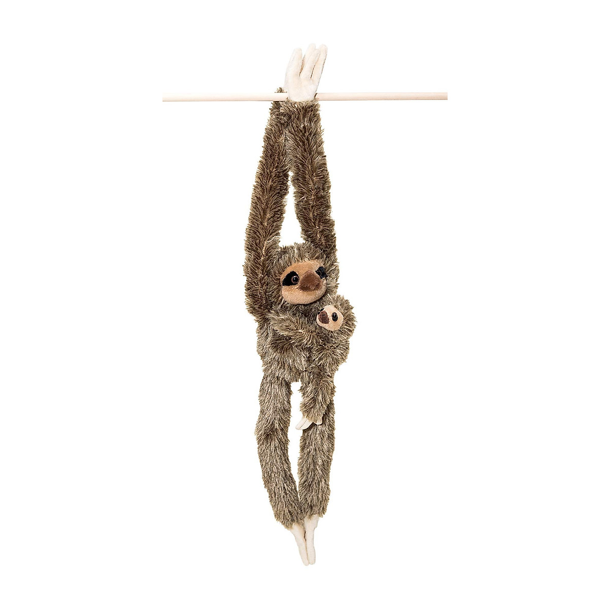 Edgewood Toys 28-Inch Hanging Sloth Stuffed Animal with Baby - Ultra Soft Sloth Plush Design with Hands and Feet That Connect - Realistic & Cute - Bring These Popular Sloths Home to Kids Ages 3+
