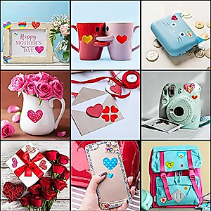 Heart Stickers, 60 Sheets Colorful Love Heart Stickers for Valentine's Day, Anniversaries, Wedding,Thanksgiving