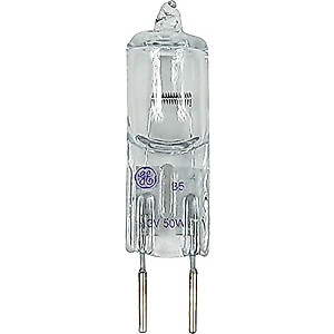 General Electric Halogen Light Bulb, T3 Light Bulb, 50-Watt, 950 Lumen, 2-Pin GY6.35 Bulb Base, Clear, 1-Pack Halogen Light Bulbs