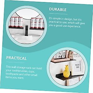 WOONEKY Shelf Wall Makeup Organizer Bathroom Storage Adhesive Shower Bathroom Item Container Black Hanging Shelves Black Storage Shelves Black Container Ledge Aluminum Alloy Corner