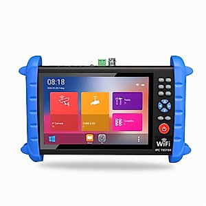 7 Inch IP Camera Tester Security CCTV Tester Monitor-Support 6K IP/Coax/Analog Camera-with HDMI in&Out/Power Output/PTZ Control/IP Searching/Network Tool