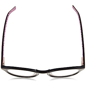 Kate Spade New York Women's Kate Spade Female Optical Style Kinslee Round Reading Glasses, Black/Demo Lens, 48mm, 19mm + 1.5
