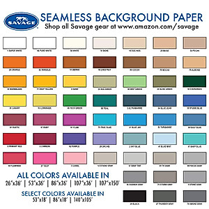 Savage Seamless Background Paper - #66 Pure White (107 in x 36 ft) with Free 2" x 4yd Black Gaffer Tape