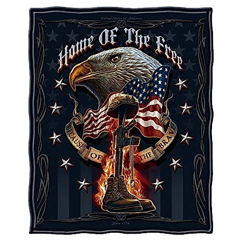 Erazor Bits Large Throw Blanket 50 x 60| Home of The Free Throw Blanket MM141-TB