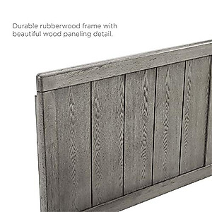 Modway Robbie Wood Full Headboard in Gray