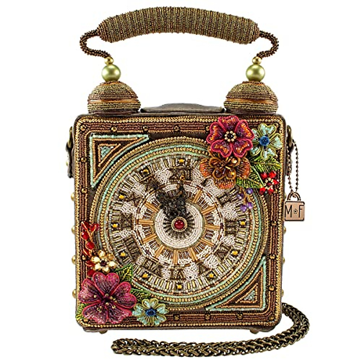 Mary Frances Time of Your Life Top Handle Clock Handbag, Multi
