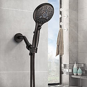 SunCleanse Shower Head, 7 Settings Hand held Shower with ON/OFF Pause Switch, Oil Rubbed Bronze High Pressure Shower Head with 71 inch Hose