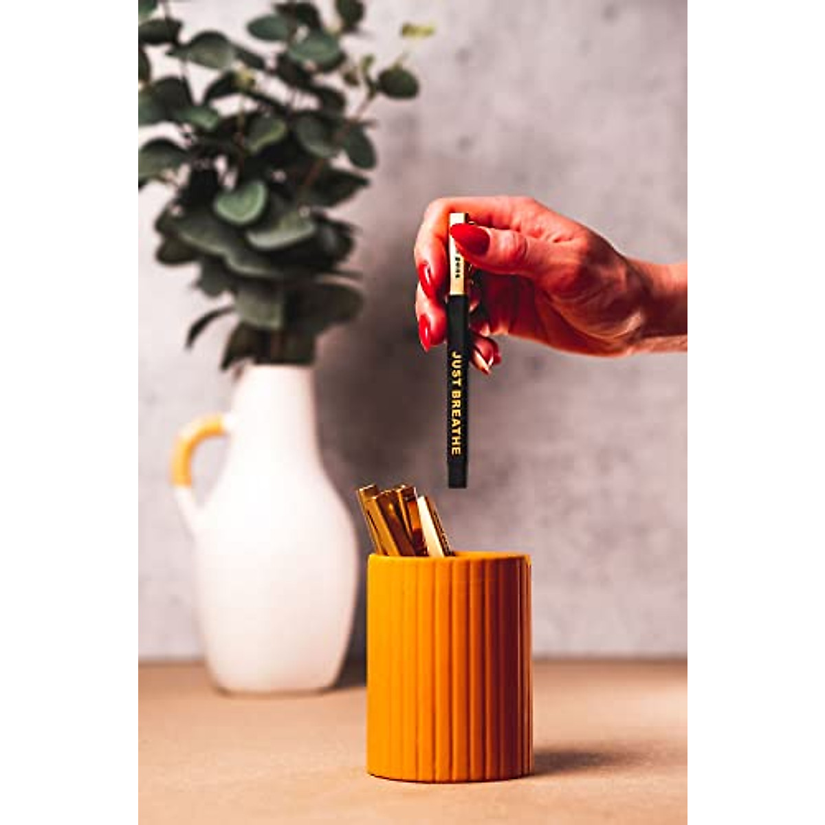 Mood Pens™ Premium Ballpoint Pens, Back-to-School, Smooth & Comfortable, Medium Point, Refillable, 1.0mm, Black Ink, Positive Thoughts for Mental Health (12)