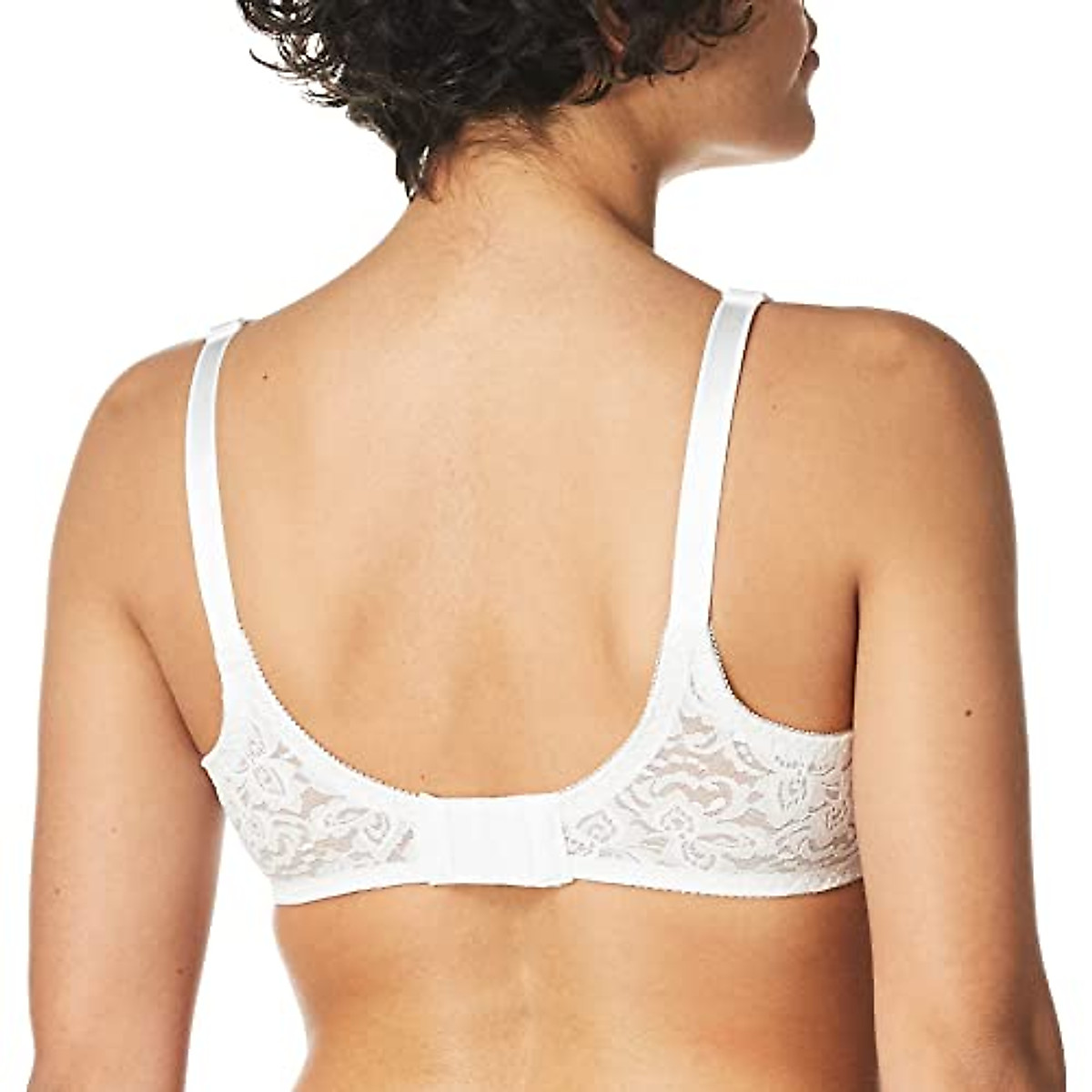 Bali Women's Lace and Smooth Underwire Bra, White, 38D