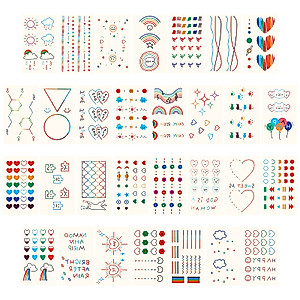 Metker 90 sheets (1000 patterns) kids waterproof Temporary Tattoos toys,suitable for birthday parties,group activities