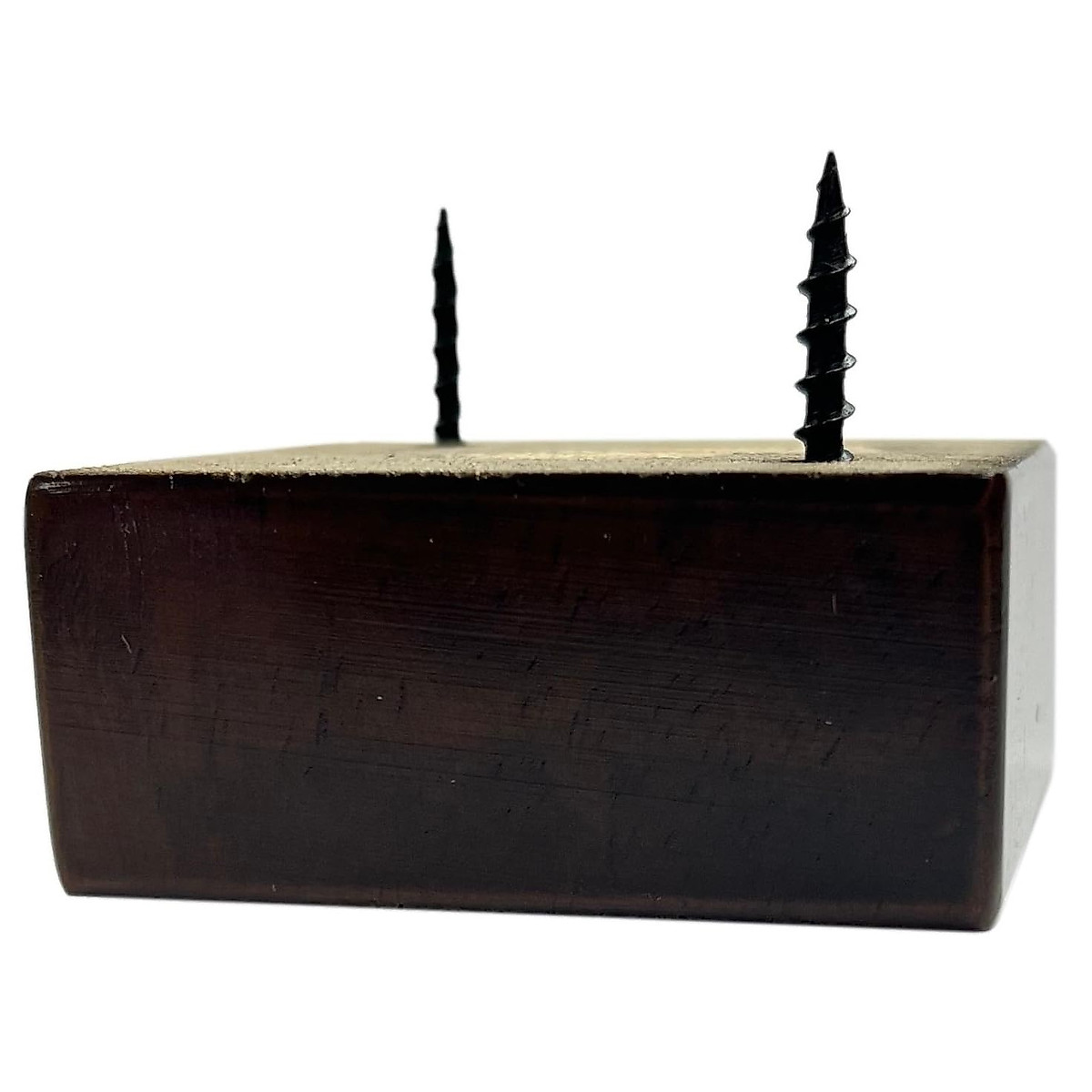 Elegent Upholstery Short Low Profile Wood Square Sofa Furniture Legs 1" Inch Height - Set of 4