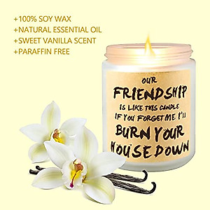 AharHora Funny Gifts for Best Friend, Humorous Scented Jar Candle Gifts for Friendship BFF Bestie Women Birthday Sister Female Going Away Moving Coworker