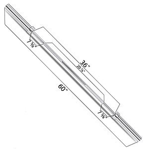 5Ft/6Ft/7Ft Olympic Barbell Weight Set 2 inch Bar Standard Weightlifting Bench Press Bar with 2 Clamps - Straight Bar Strength Training Bar, Barbell Bar Strength Home Gym Fitness Equipment