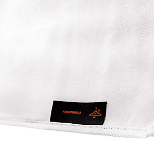 HANGERWORLD Large Wedding Dress Garment Bag Cover - 72" x 24" with Extra Wide Gusset 32" for Long Poufy Dress and Trains, Breathable, Acid-Free (White)