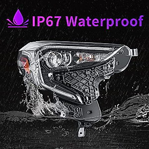 Archaic Headlights Assembly Compatible with 2018-2021 GMC Terrain SL SLE SLT,for OE Xenon/HID,Passenger Side/Right,84312727, 84610586, 84751230