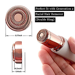 Women's Facial Hair Remover Replacement Heads for Finishing Touch Flawless Generation 2 Double Halo Hair Removal Tool for Face,18K Gold-Plated 4 Count (FIT with GEN 2 Hair Remover Device ONLY)