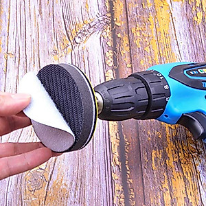 3 Inch Sanding Discs 100 PCS, POLIWELL 60-10000 Grits Hook & Loop Wet Dry Grinding Abrasive 3” Sandpaper +Backing Pad, Soft Foam Buffering Pad for Woodworking Automotive Metal