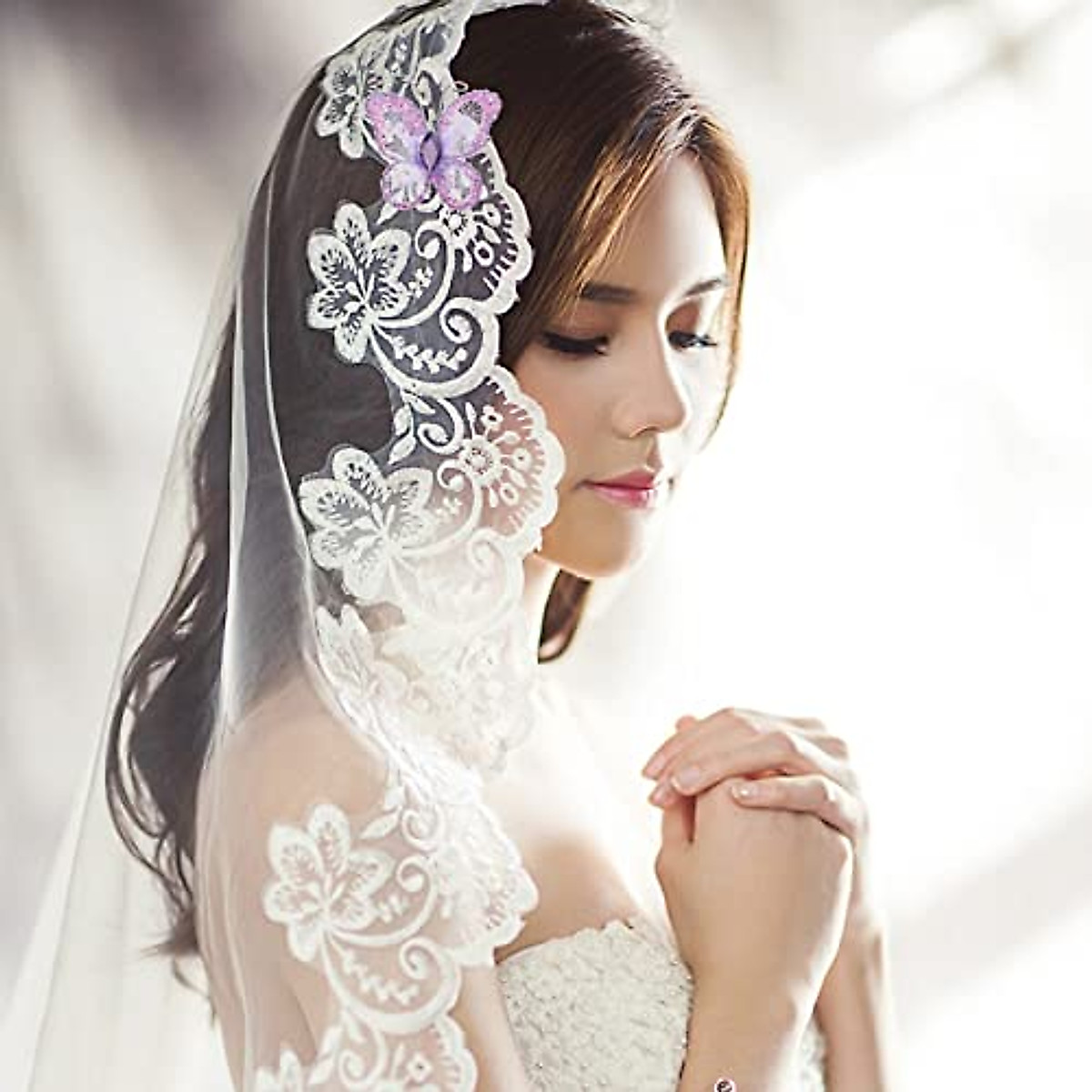 Sheer Mesh Wire Glitter Butterfly, Wedding Decorative Butterflies Decors with Gem, Craft Organza Butterflies for DIY Craft Wedding Home Decor, 50pcs