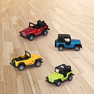 kramow Cars Toys Pull Back Vehicles, Model Vehicles Toy for Baby Toddler Boys Girls, 4 Pieces Pack