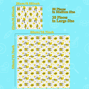 KKBES 100 PCS Graduation Wax Paper Sheets, Graduation Candy Wrappers, Graduation Party Supplies for Gift Wrapping Candy Fast Food Baking, 2 Sizes