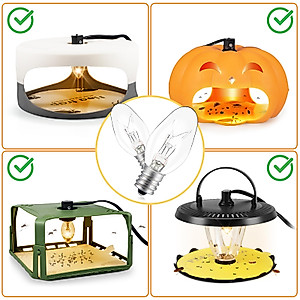 Jahy2Tech Original 6 Pcs Flea Trap Replacement Light Bulbs, Special for Flea Traps for Inside Your Home, Friendly for Kids & Pets, Warm Light