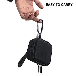 Geiomoo Compatible with TOZO NC2 Headphone Hard Carrying Case Cover, Portable Shockproof Travel Protective Bag with Carabiner (Black)