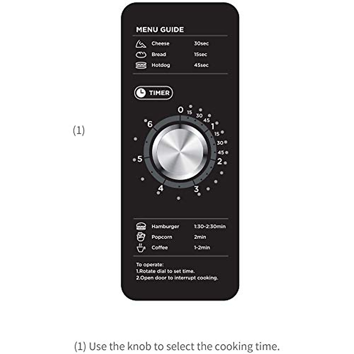 Midea Equipment 1025F0A Countertop Commercial Microwave Oven with Dial, 1000W, Stainless Steel.9 CuFt