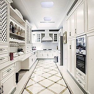 LIT-PaTH Square LED Flush Mount Ceiling Light Fixture, 12 Inch 22.5W, Dimmable, 1680 Lumen, ETL Qualified, 5000K-Daylight White