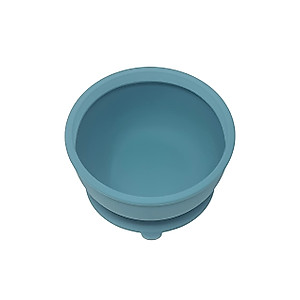 BraveJusticeKidsCo. | Silicone Assist Plate and Assist Bowl Combo Pack for Toddler and Baby | Suction Bowl and Plate| Baby-Led Feeding (Citadel)